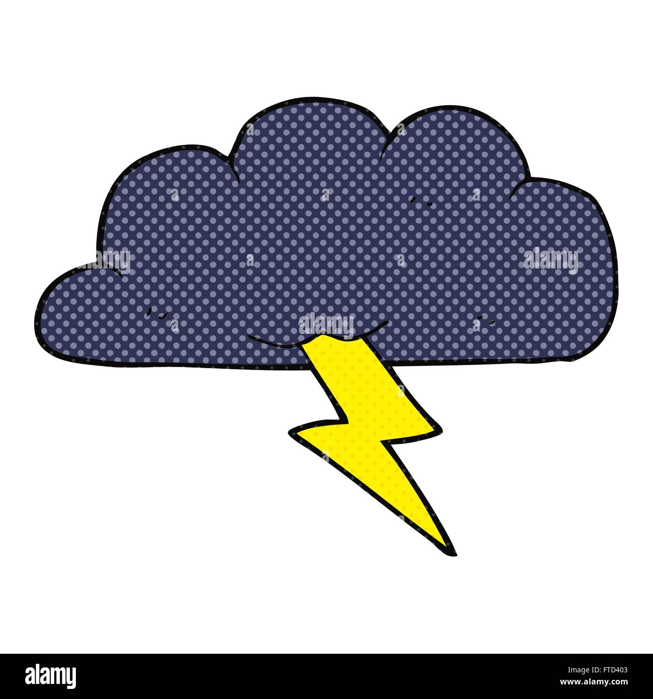 freehand drawn cartoon thundercloud Stock Vector Image & Art - Alamy