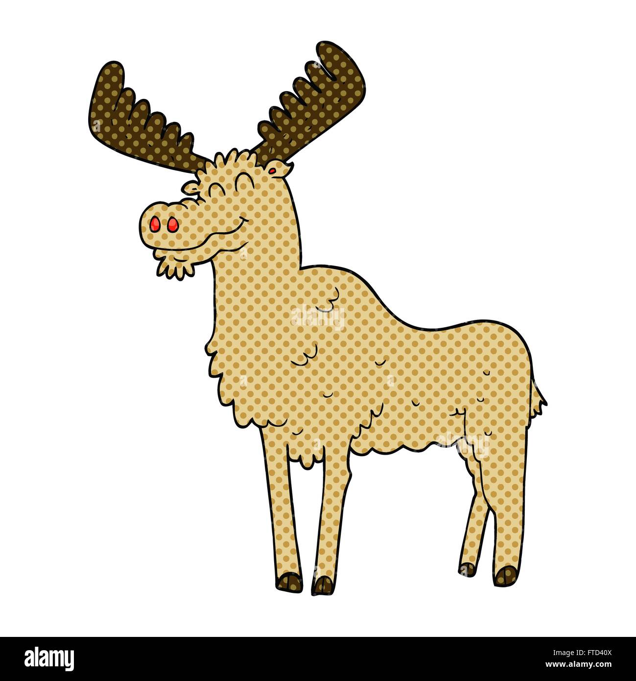freehand drawn cartoon moose Stock Vector Image & Art - Alamy