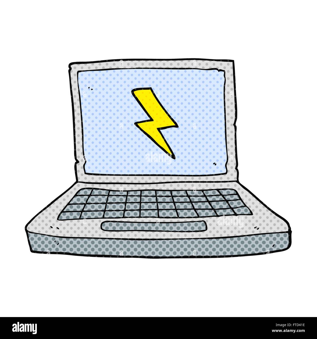 freehand drawn cartoon laptop computer Stock Vector Image & Art - Alamy