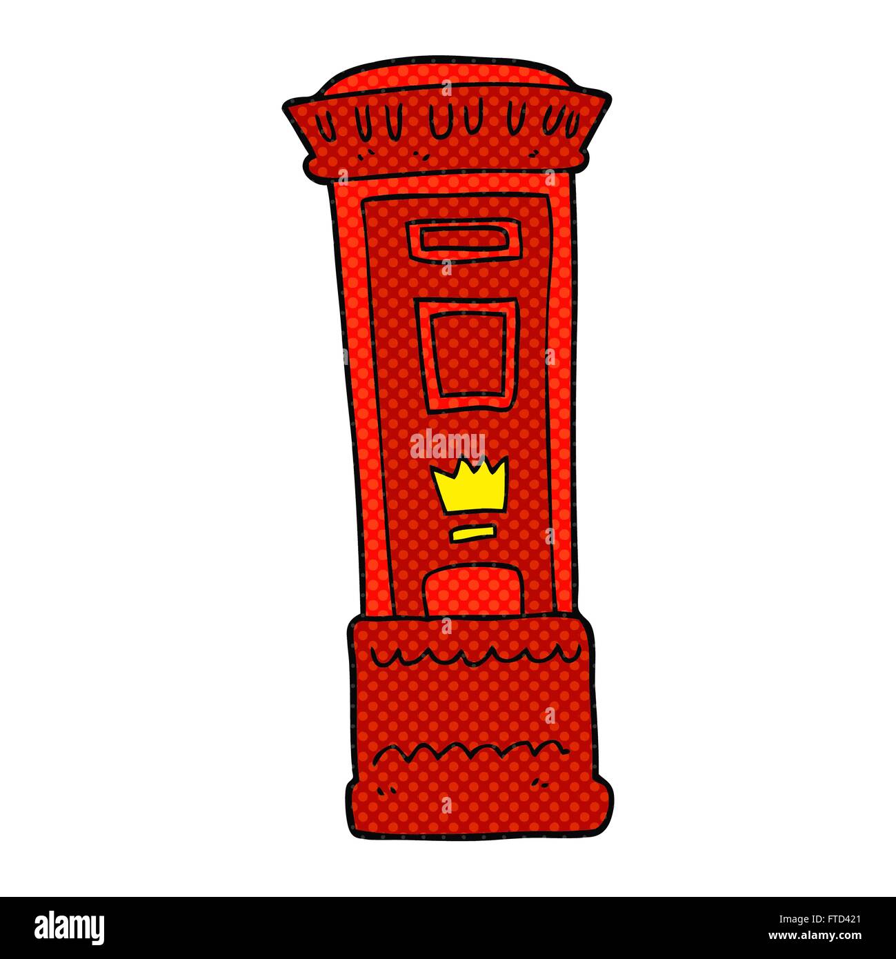 freehand drawn cartoon british post box Stock Vector Image & Art - Alamy