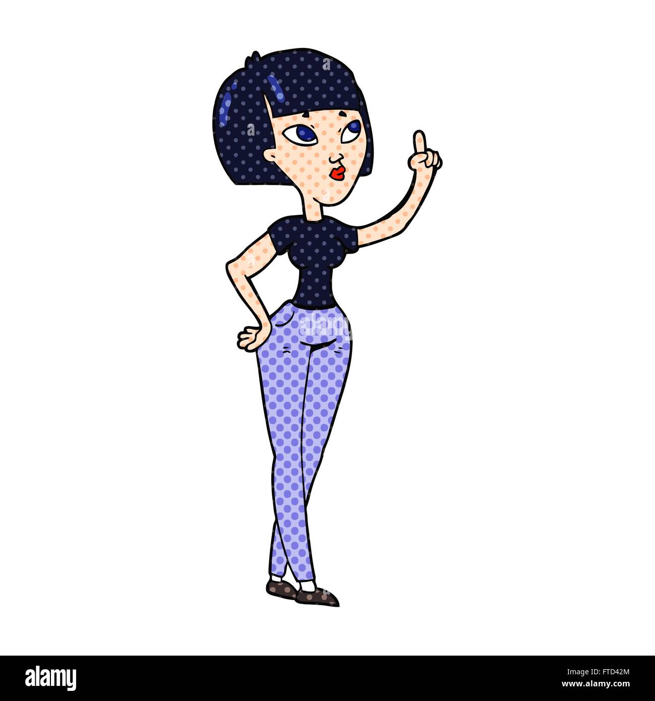 freehand drawn cartoon woman asking question Stock Vector Image & Art ...