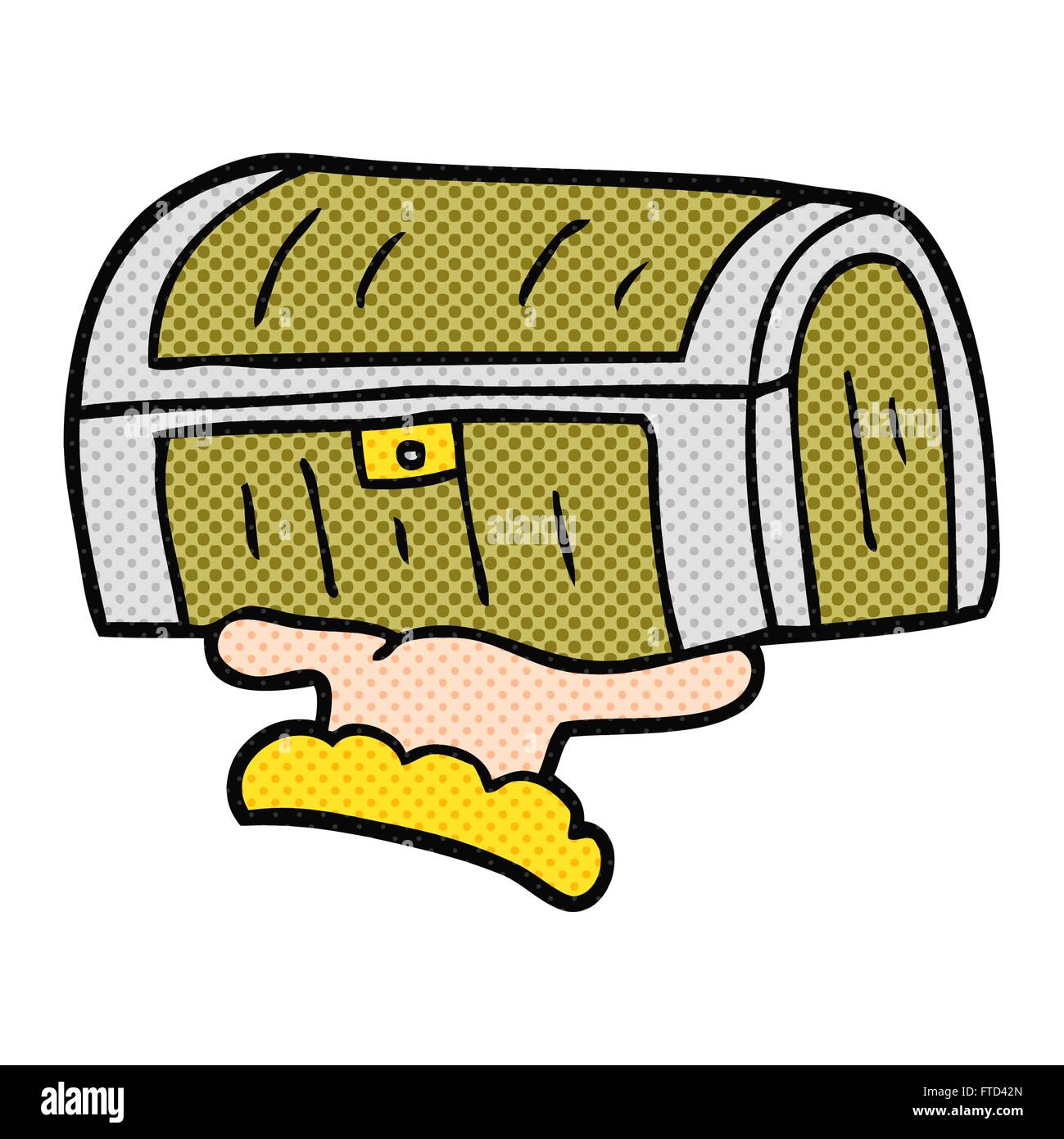 freehand drawn cartoon treasure chest Stock Vector Image & Art - Alamy
