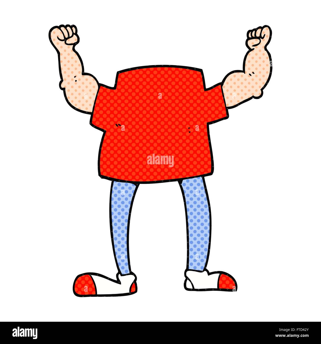 freehand drawn cartoon headless man Stock Vector Image & Art - Alamy