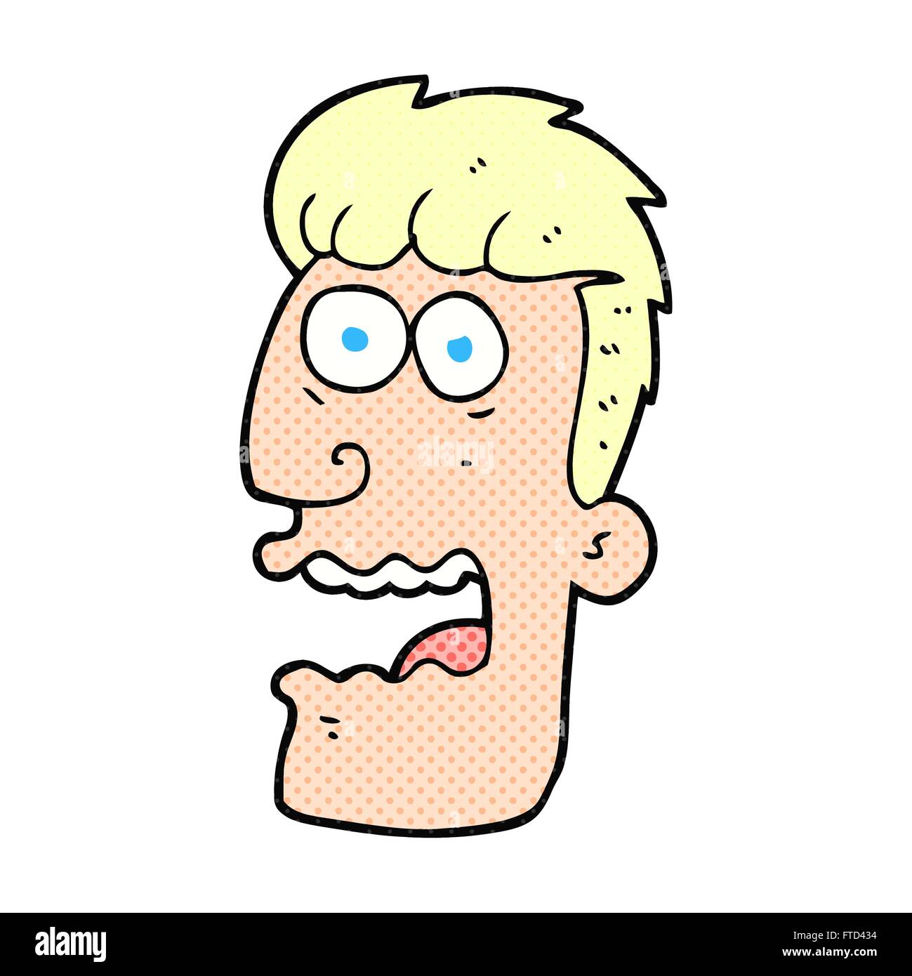 freehand drawn cartoon shocked man Stock Vector Image & Art - Alamy