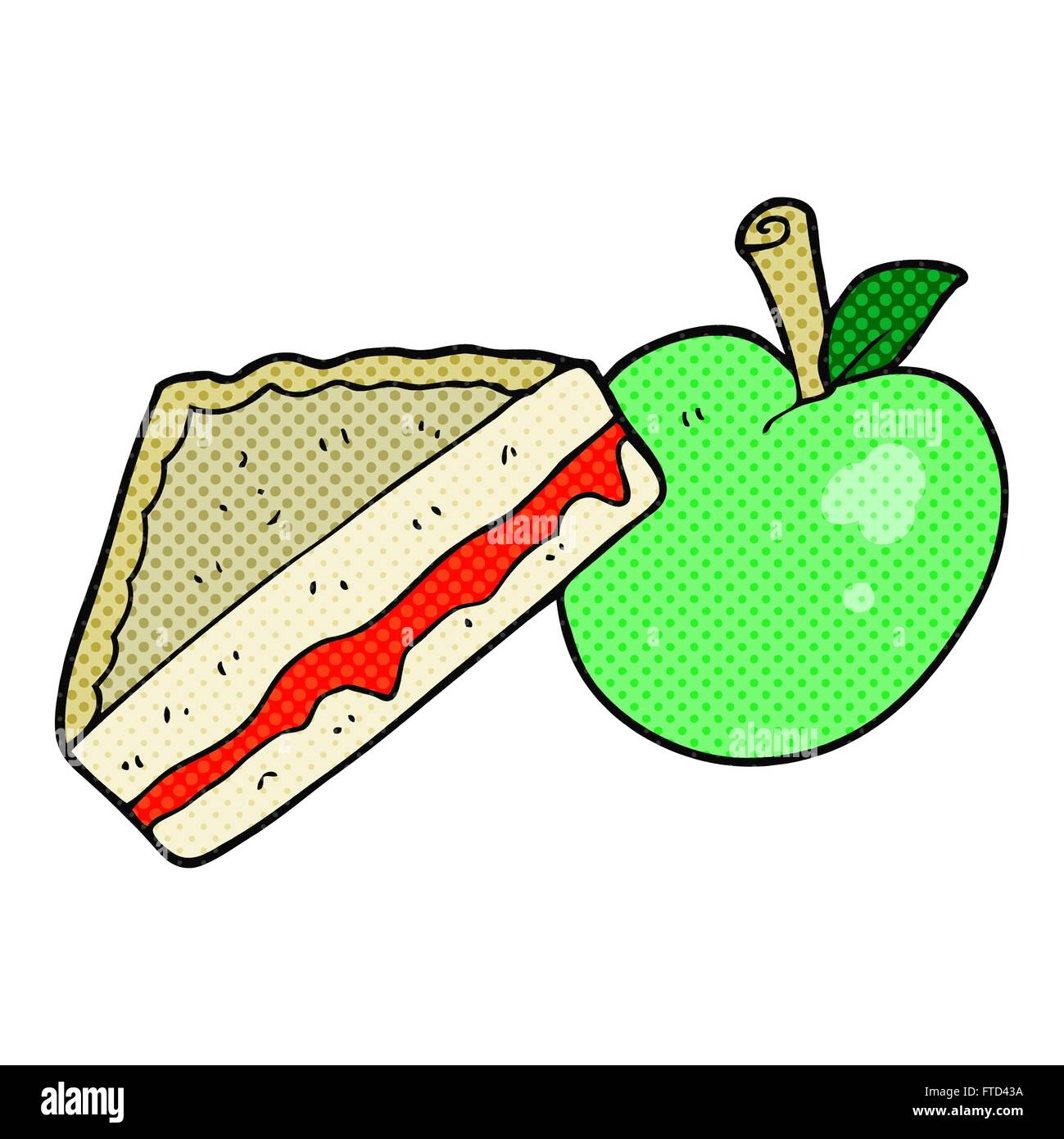 freehand drawn cartoon packed lunch Stock Vector Image & Art - Alamy