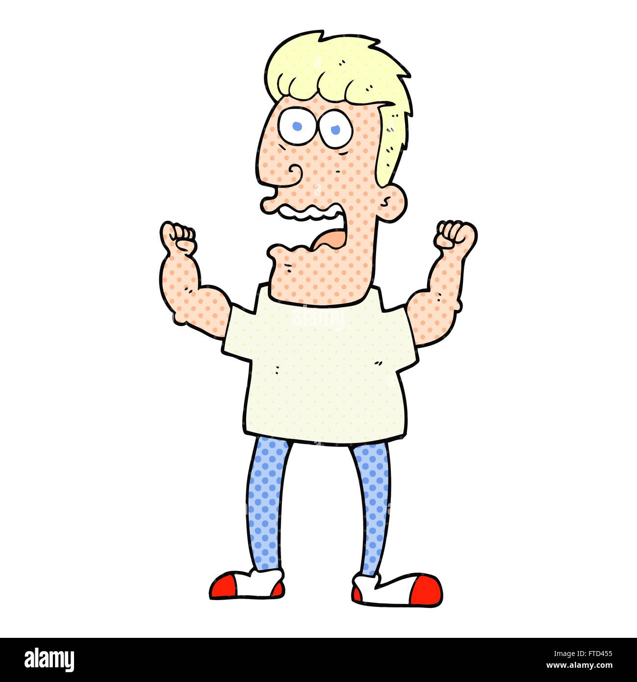 freehand drawn cartoon stressed man Stock Vector Image & Art - Alamy