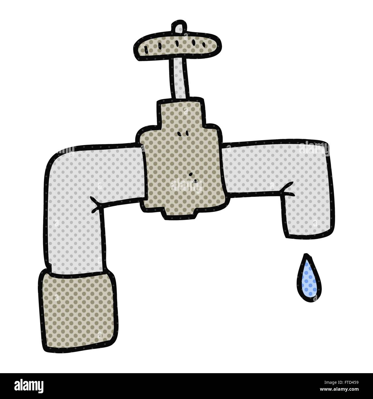 freehand drawn cartoon dripping faucet Stock Vector Image & Art - Alamy