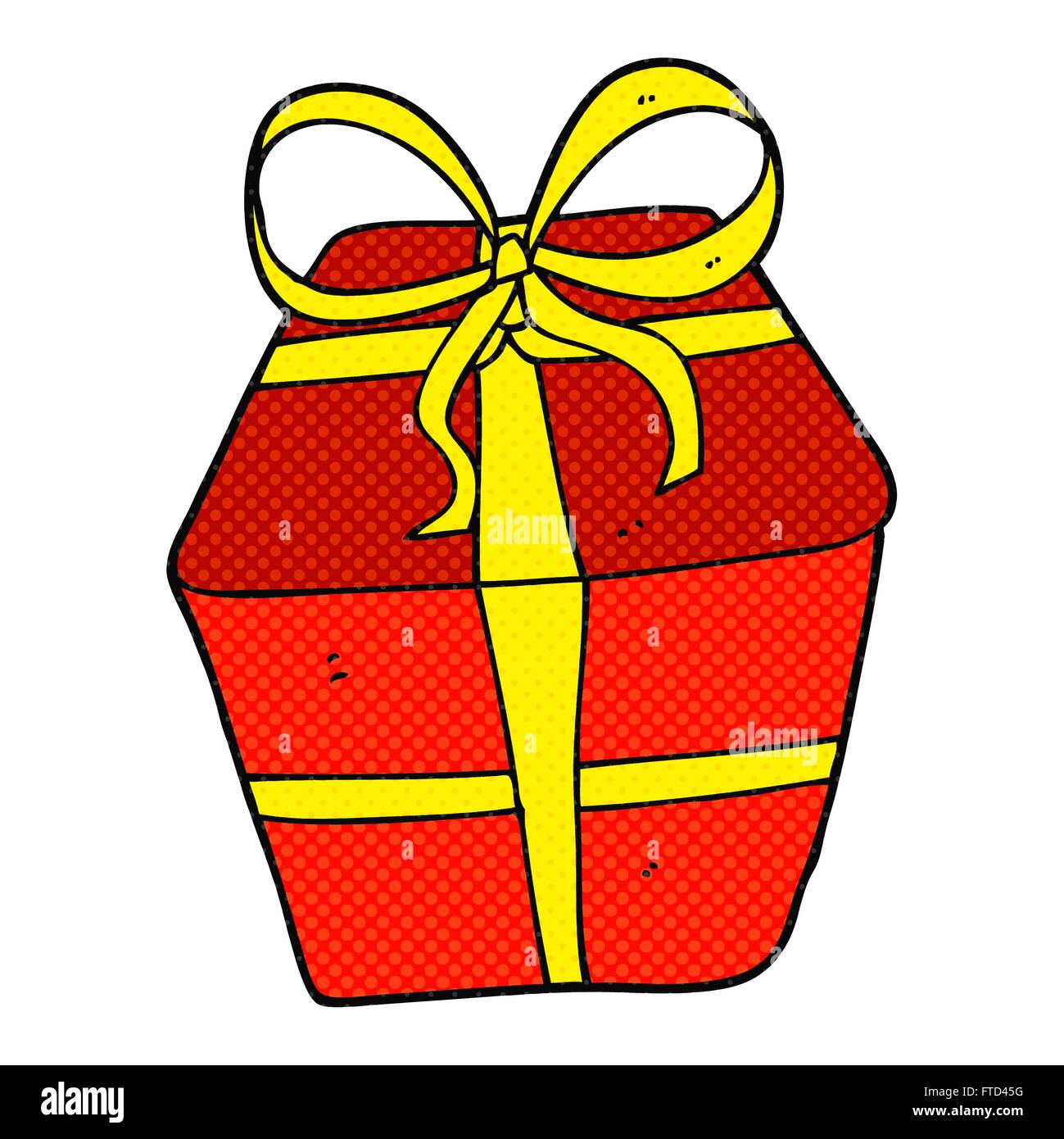 freehand drawn cartoon wrapped present Stock Vector Image & Art - Alamy