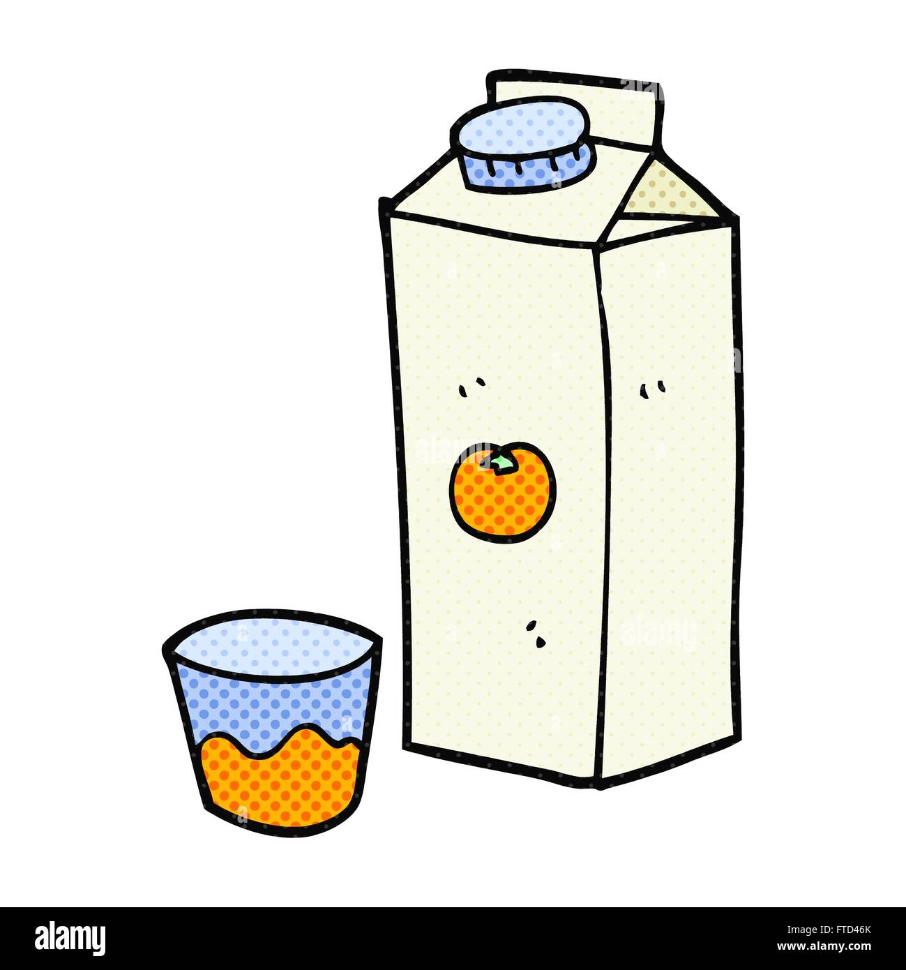 freehand drawn cartoon orange juice Stock Vector Image & Art - Alamy