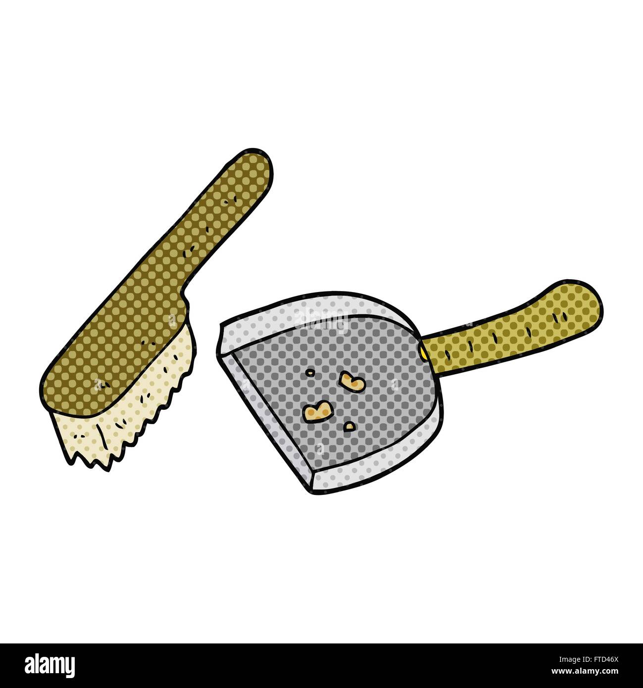 freehand drawn cartoon dust pan and brush Stock Vector Image & Art - Alamy