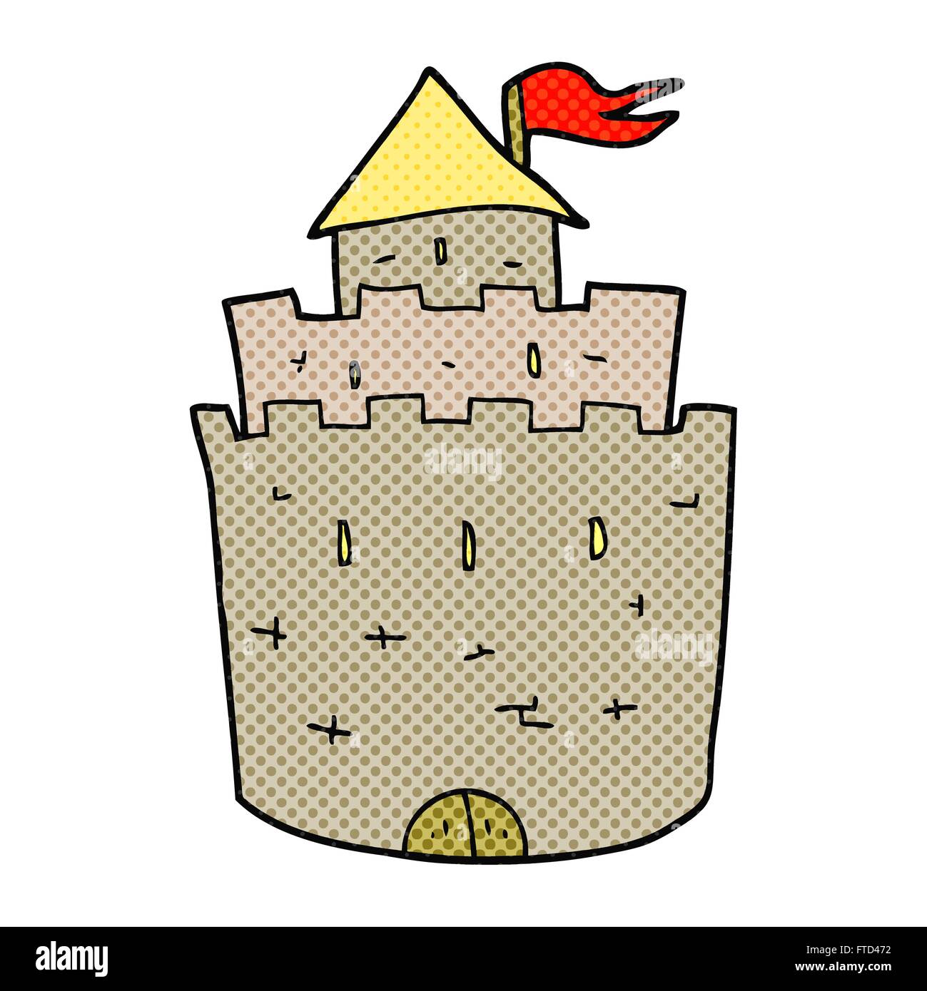freehand drawn cartoon castle Stock Vector Image & Art - Alamy