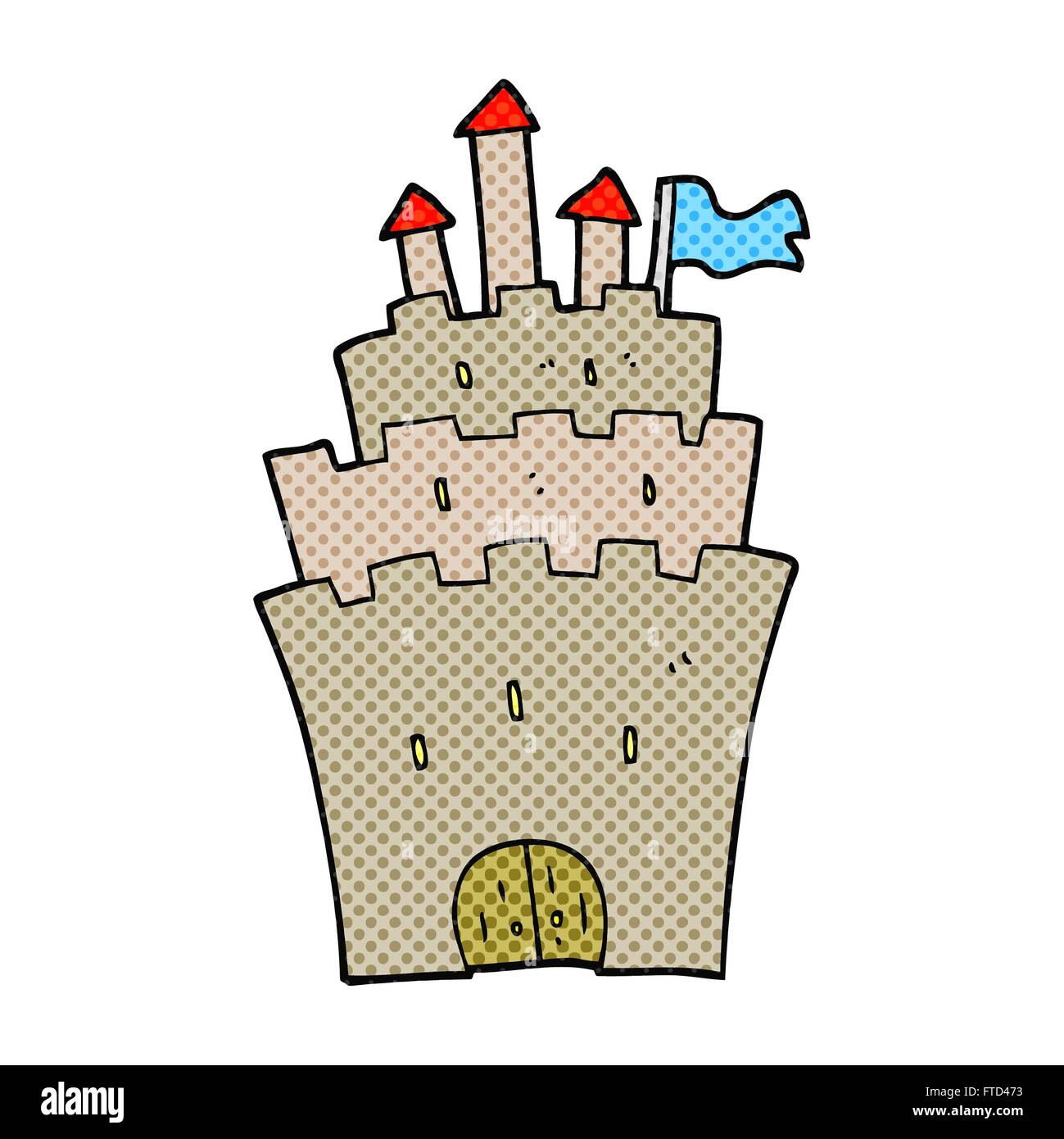 freehand drawn cartoon castle Stock Vector Image & Art - Alamy