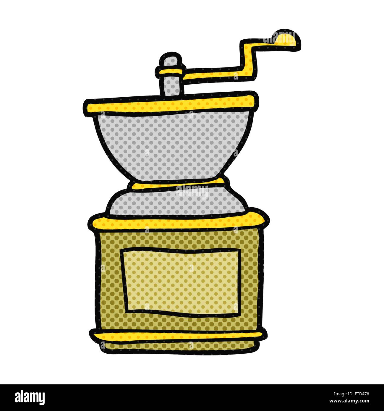 freehand drawn cartoon coffee bean grinder Stock Vector Image & Art - Alamy