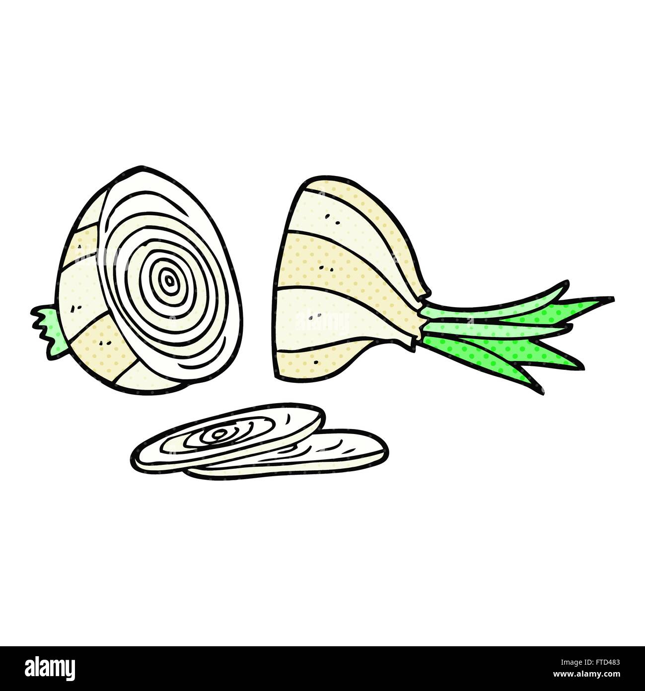 freehand drawn cartoon sliced onion Stock Vector Image & Art - Alamy