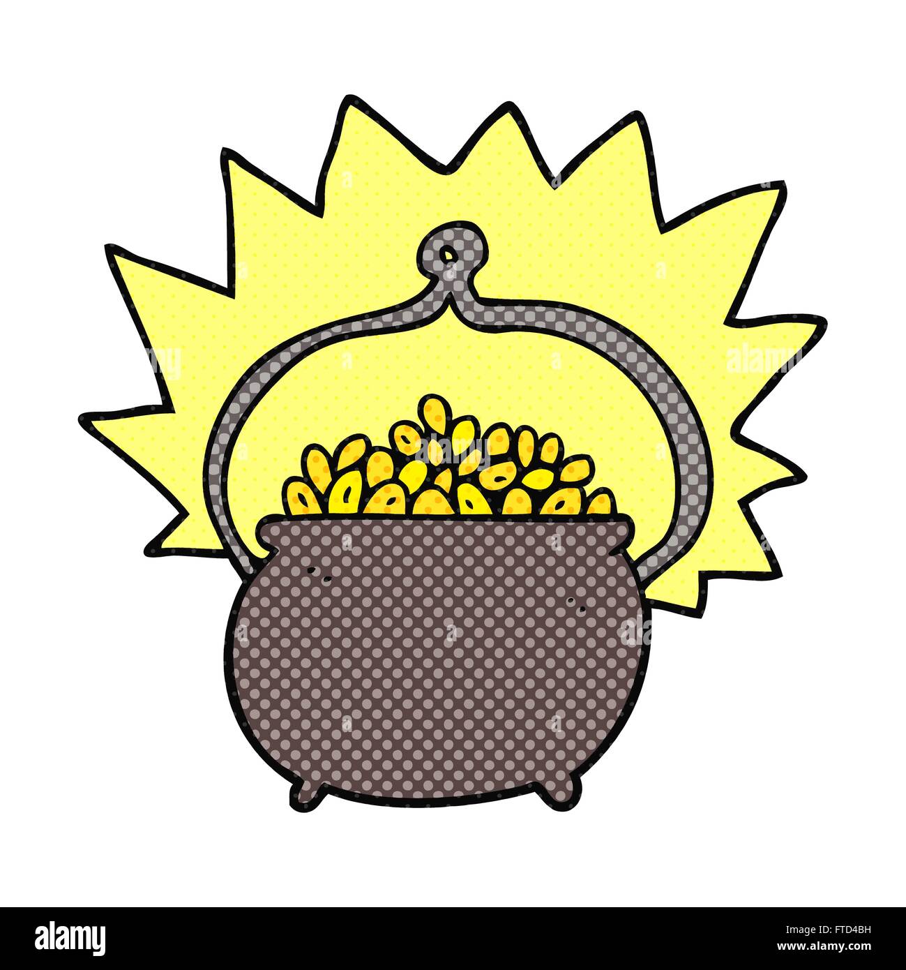 Freehand drawn cartoon pot gold Stock Vector Images - Alamy