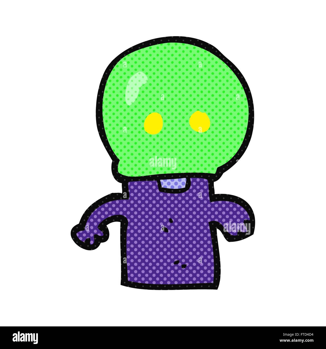 freehand drawn cartoon little alien Stock Vector Image & Art - Alamy
