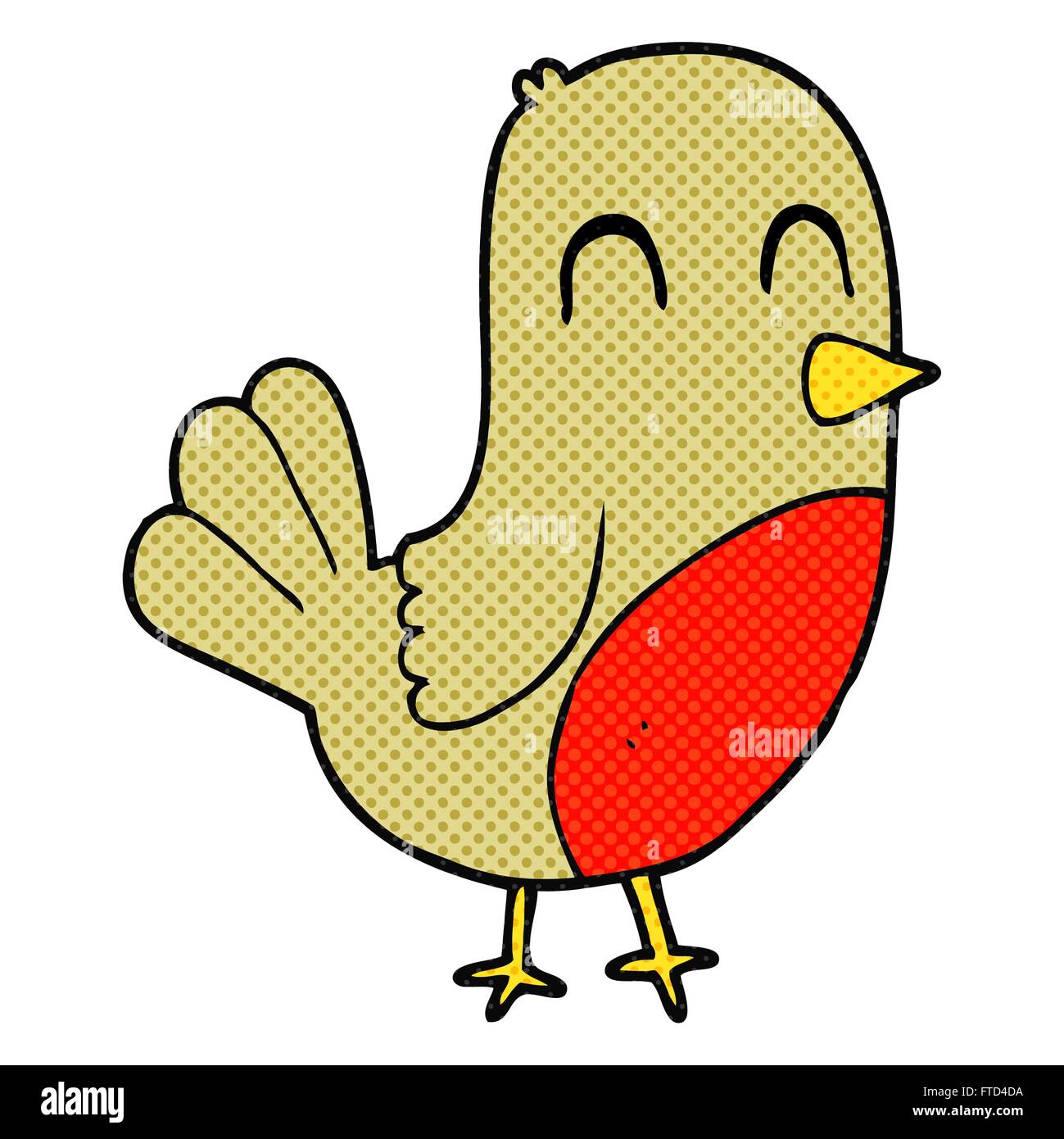 freehand drawn cartoon robin Stock Vector Image & Art - Alamy