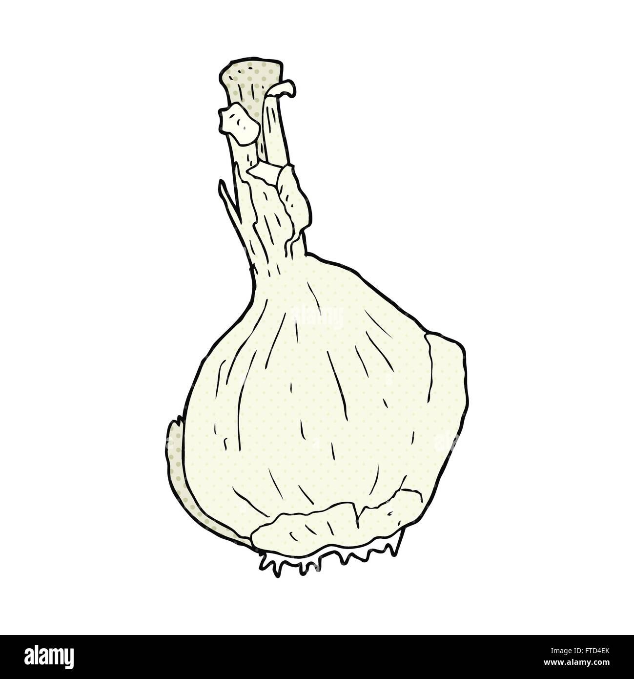 freehand drawn cartoon garlic Stock Vector Image & Art - Alamy