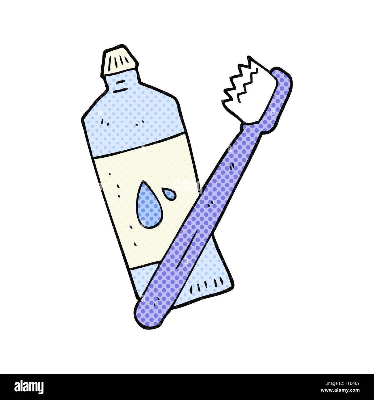 freehand drawn cartoon toothbrush Stock Vector Image & Art - Alamy