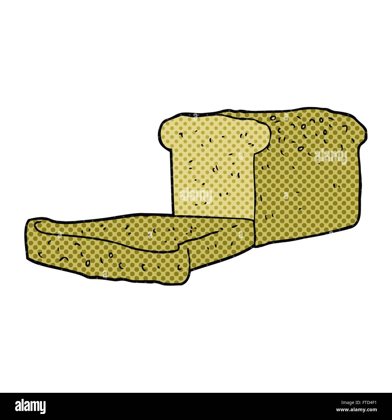 freehand drawn cartoon loaf of bread Stock Vector Image & Art - Alamy