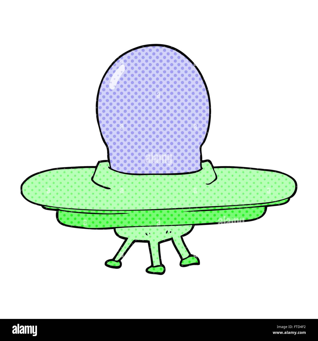 freehand drawn cartoon flying saucer Stock Vector Image & Art - Alamy