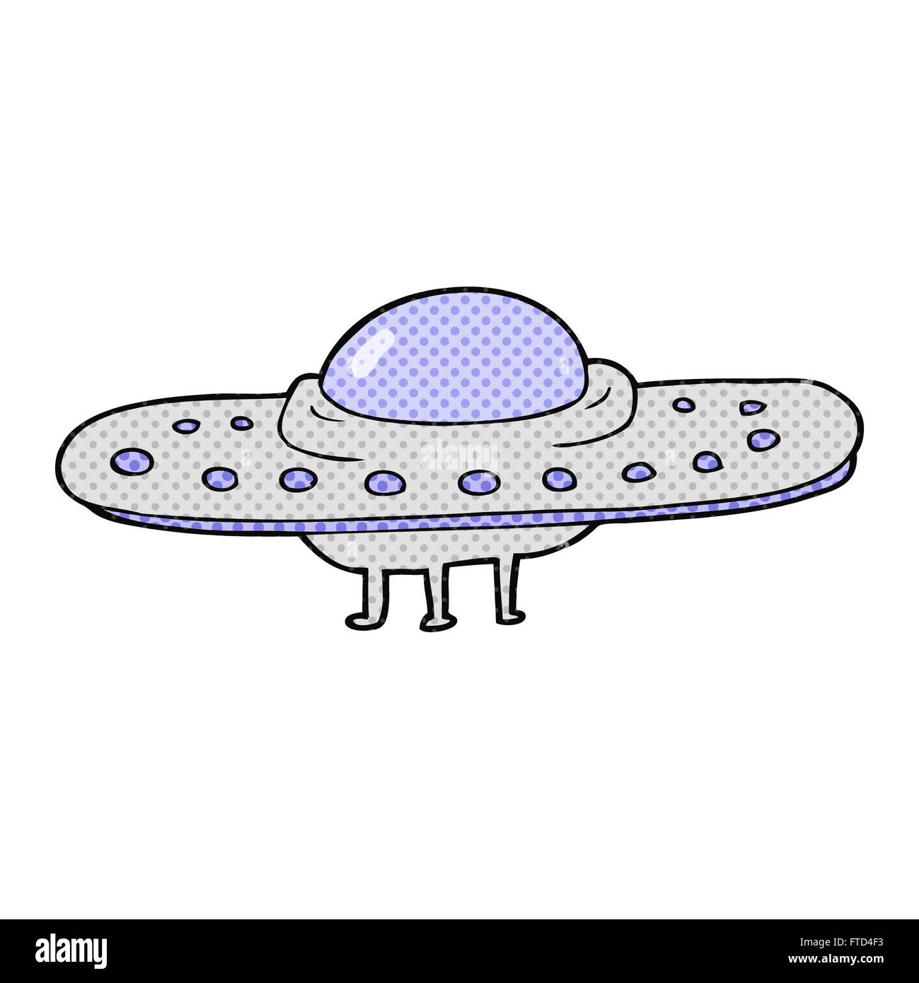 freehand drawn cartoon flying saucer Stock Vector Image & Art - Alamy