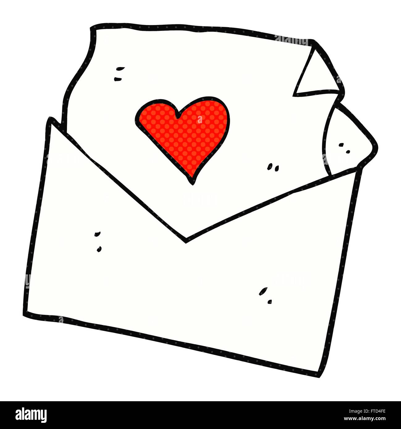 freehand drawn cartoon love letter Stock Vector Image & Art - Alamy