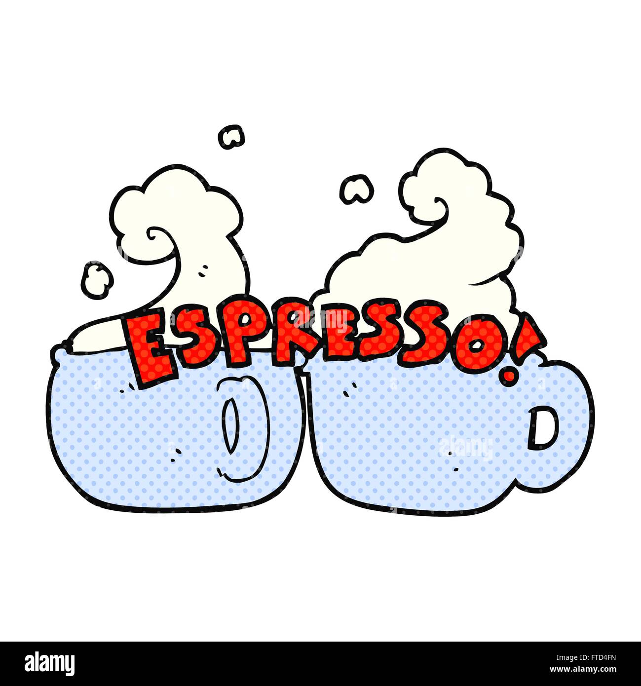 freehand drawn cartoon espresso Stock Vector Image & Art - Alamy