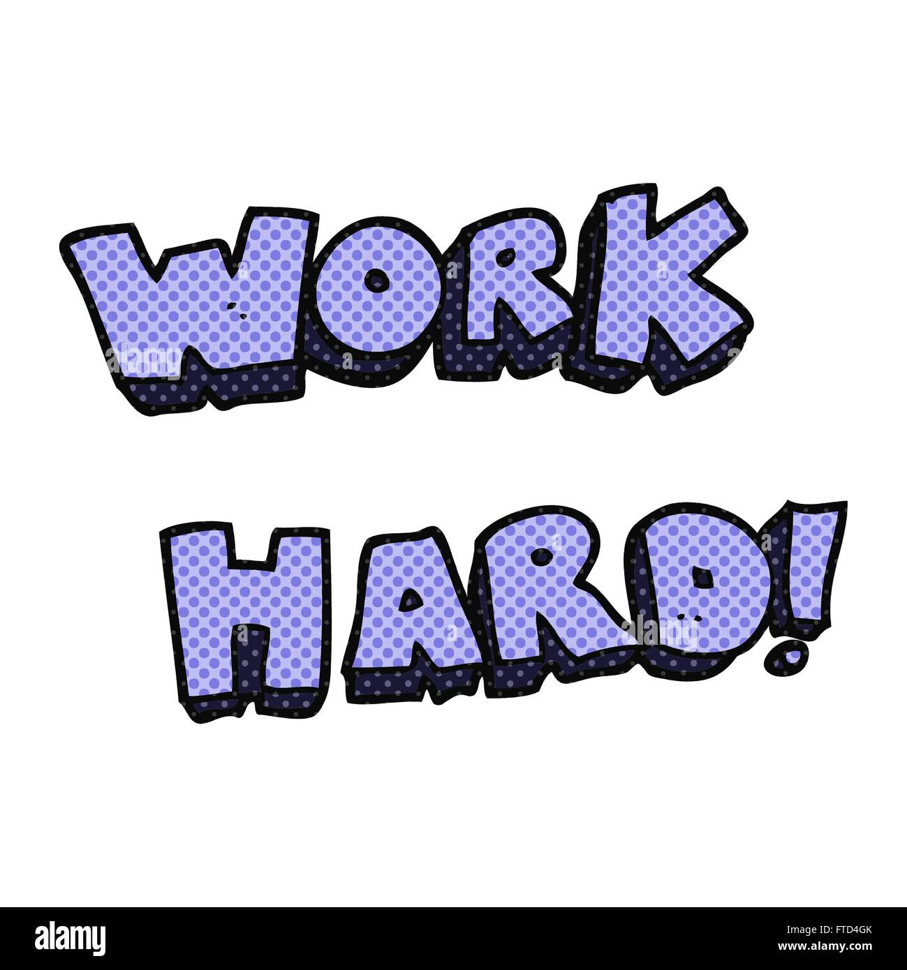 freehand drawn cartoon work hard symbol Stock Vector Image & Art - Alamy