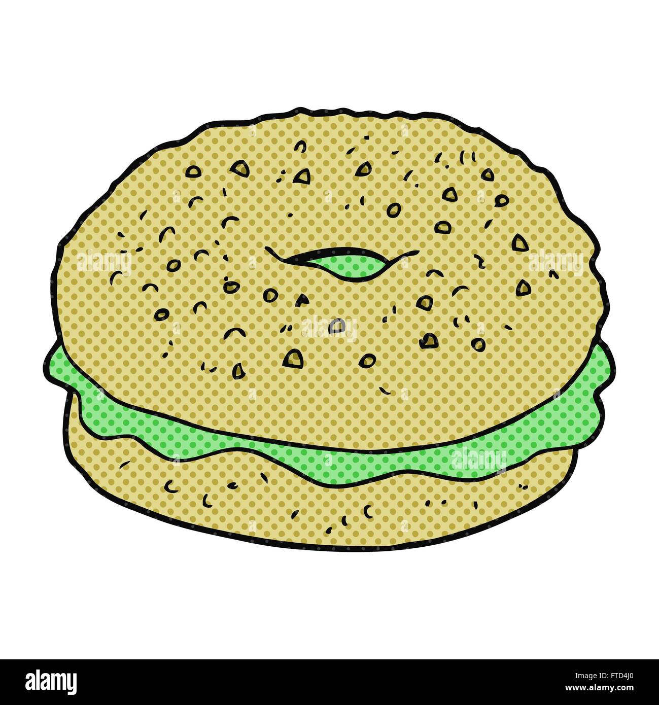 freehand drawn cartoon bagel Stock Vector Image & Art - Alamy
