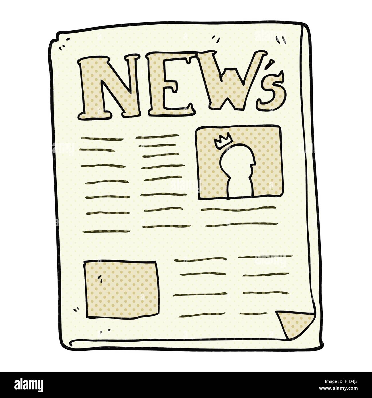 freehand drawn cartoon newspaper Stock Vector Image & Art - Alamy