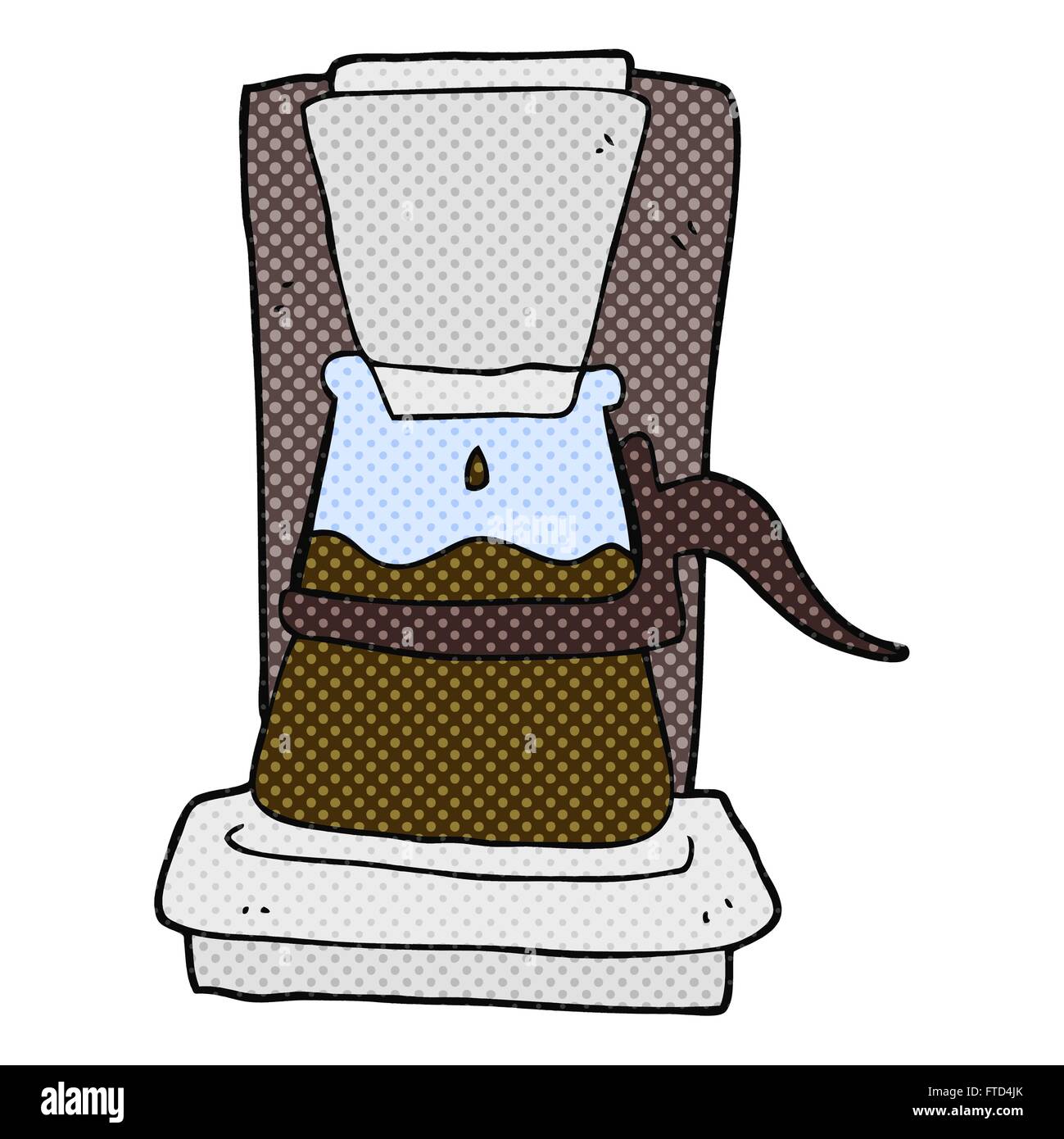 freehand drawn cartoon drip filter coffee maker Stock Vector Image ...