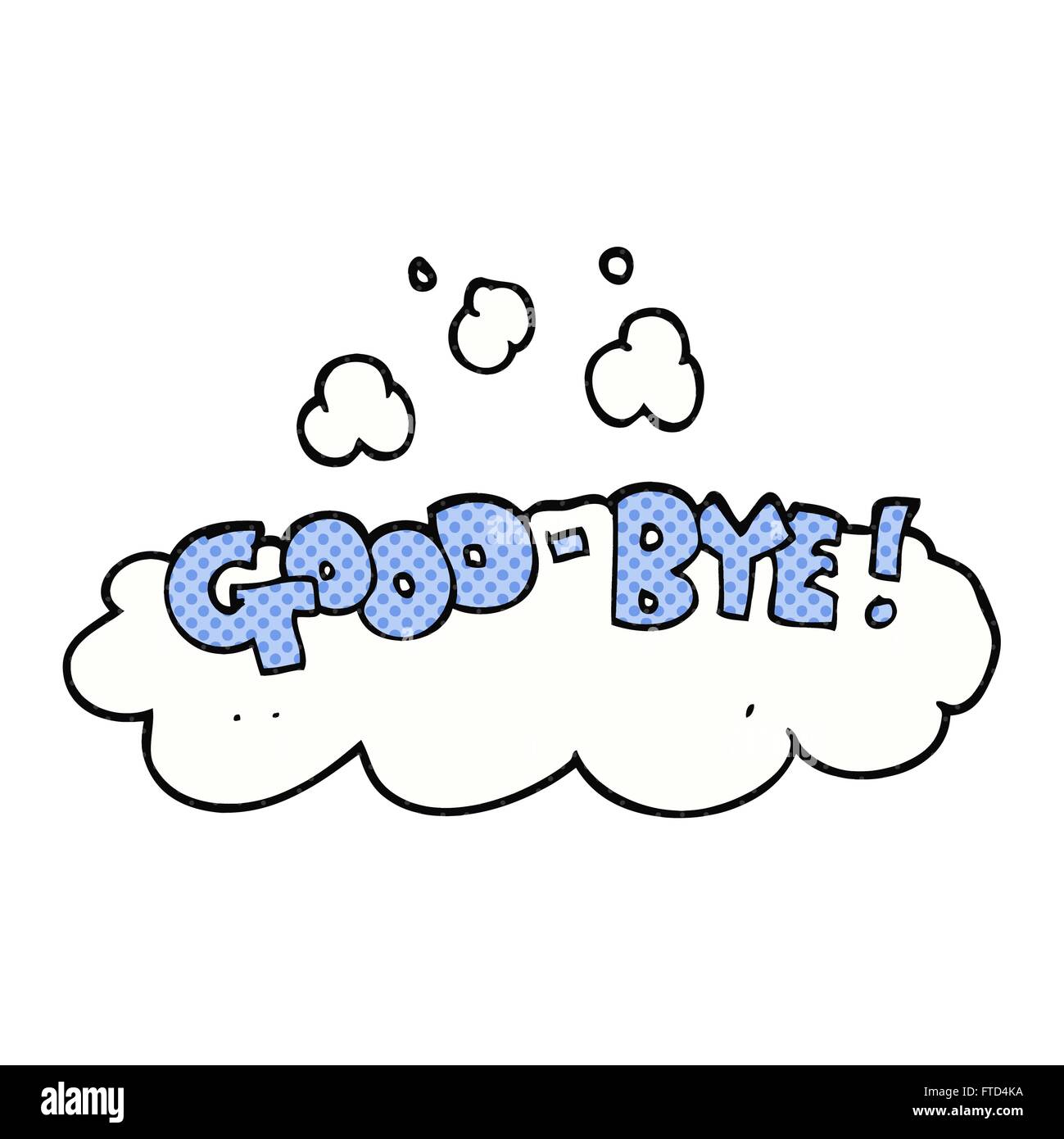 freehand drawn cartoon good-bye symbol Stock Vector Image & Art - Alamy