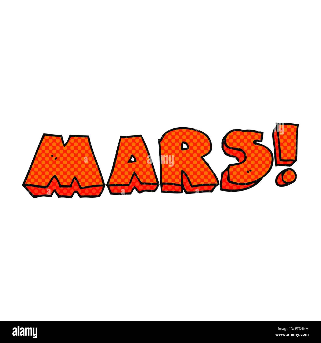freehand drawn cartoon Mars text symbol Stock Vector Image & Art - Alamy