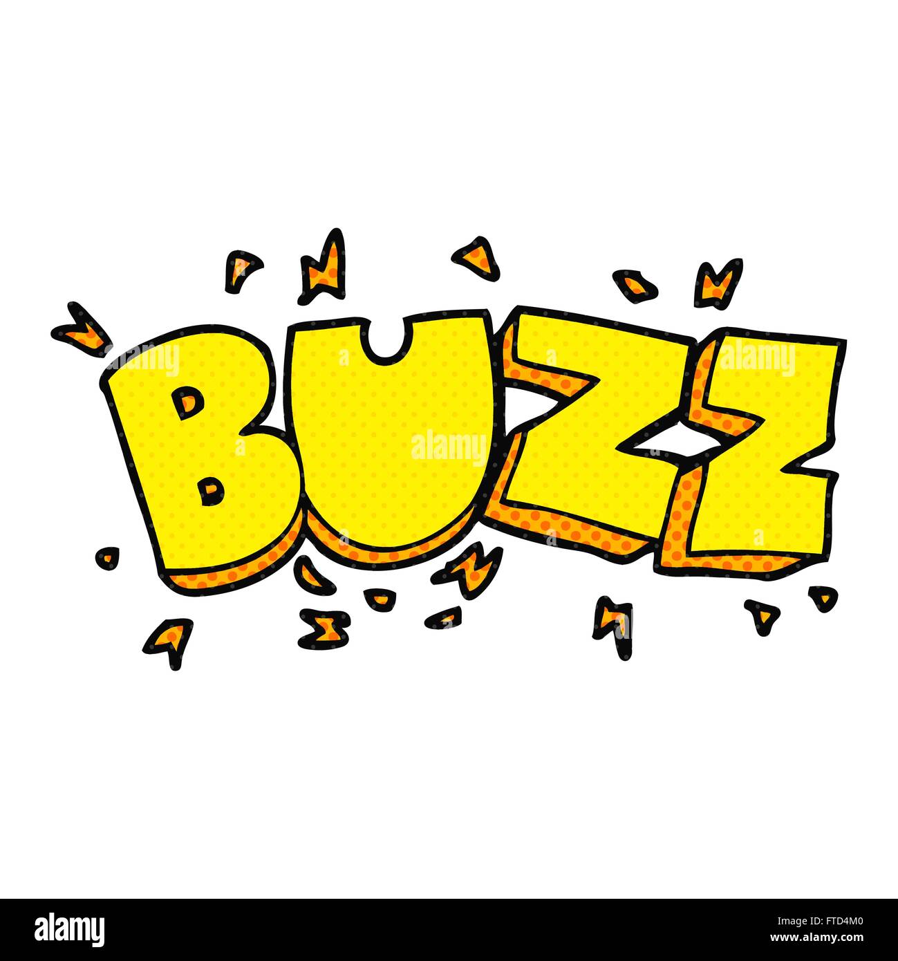 Cartoon illustration text buzz hi-res stock photography and images - Alamy