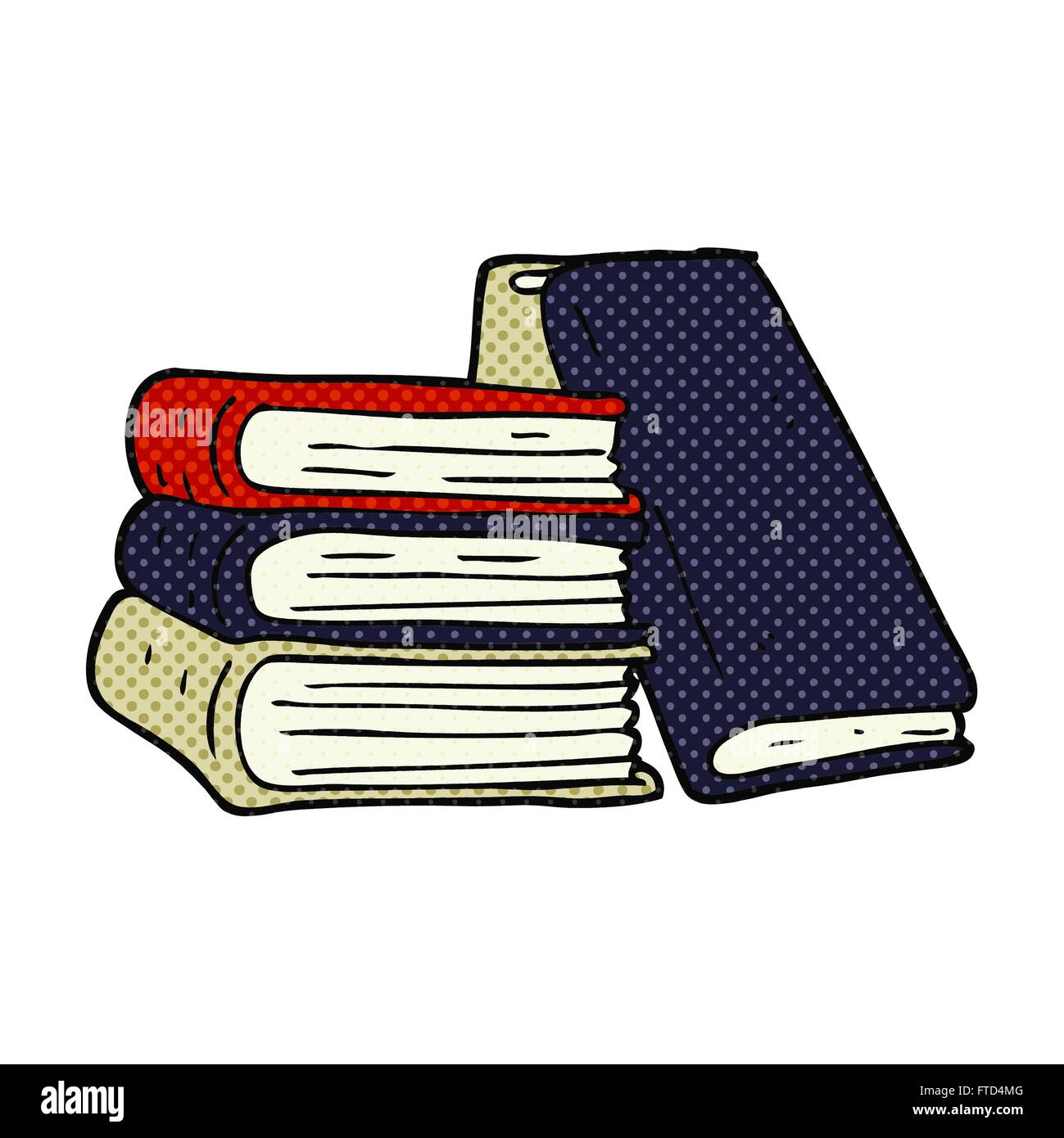 freehand drawn cartoon stack of books Stock Vector Image & Art - Alamy
