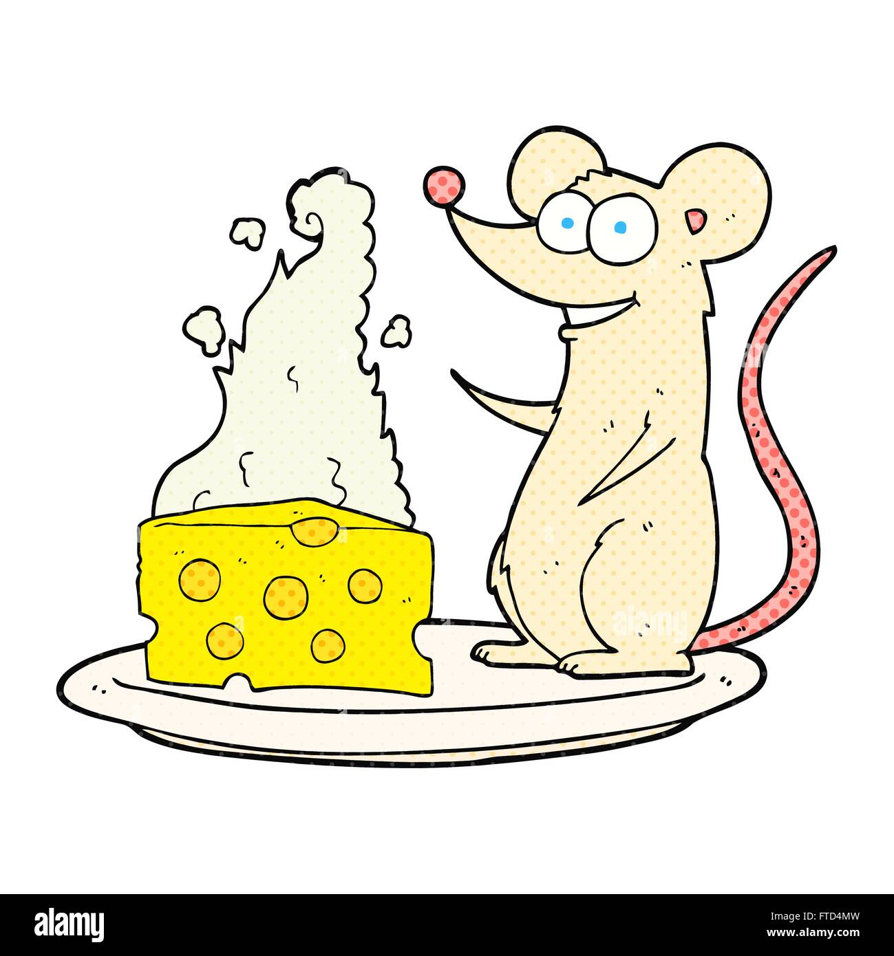 freehand drawn cartoon mouse with cheese Stock Vector Image & Art - Alamy
