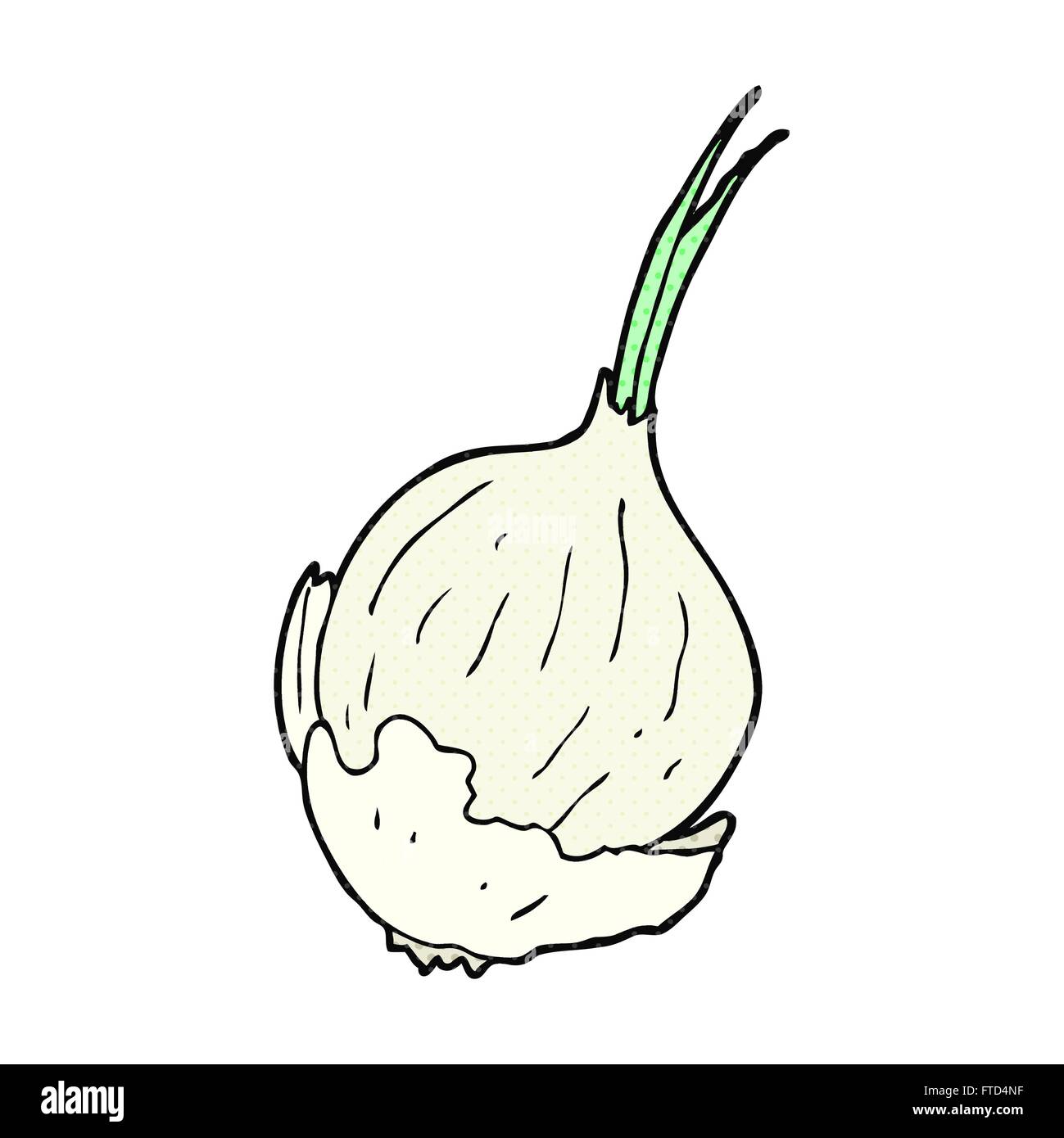 freehand drawn cartoon garlic Stock Vector Image & Art - Alamy