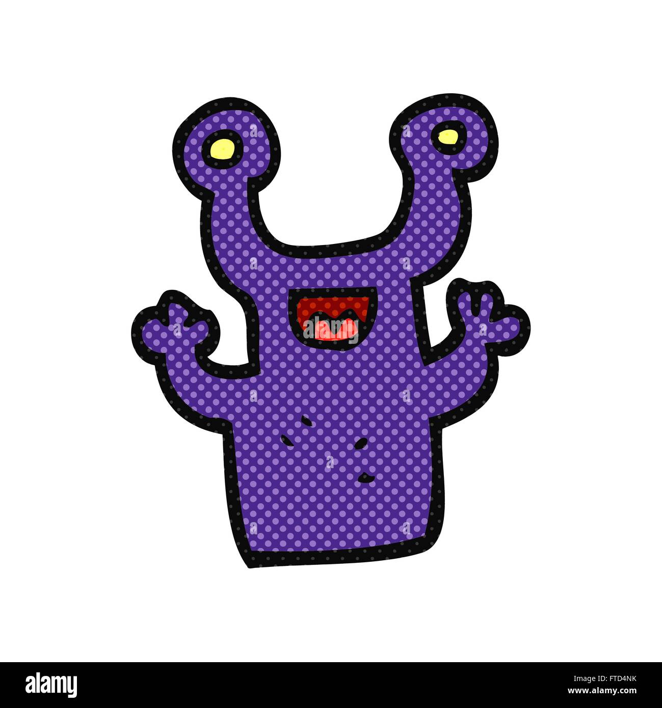 freehand drawn cartoon little alien Stock Vector Image & Art - Alamy