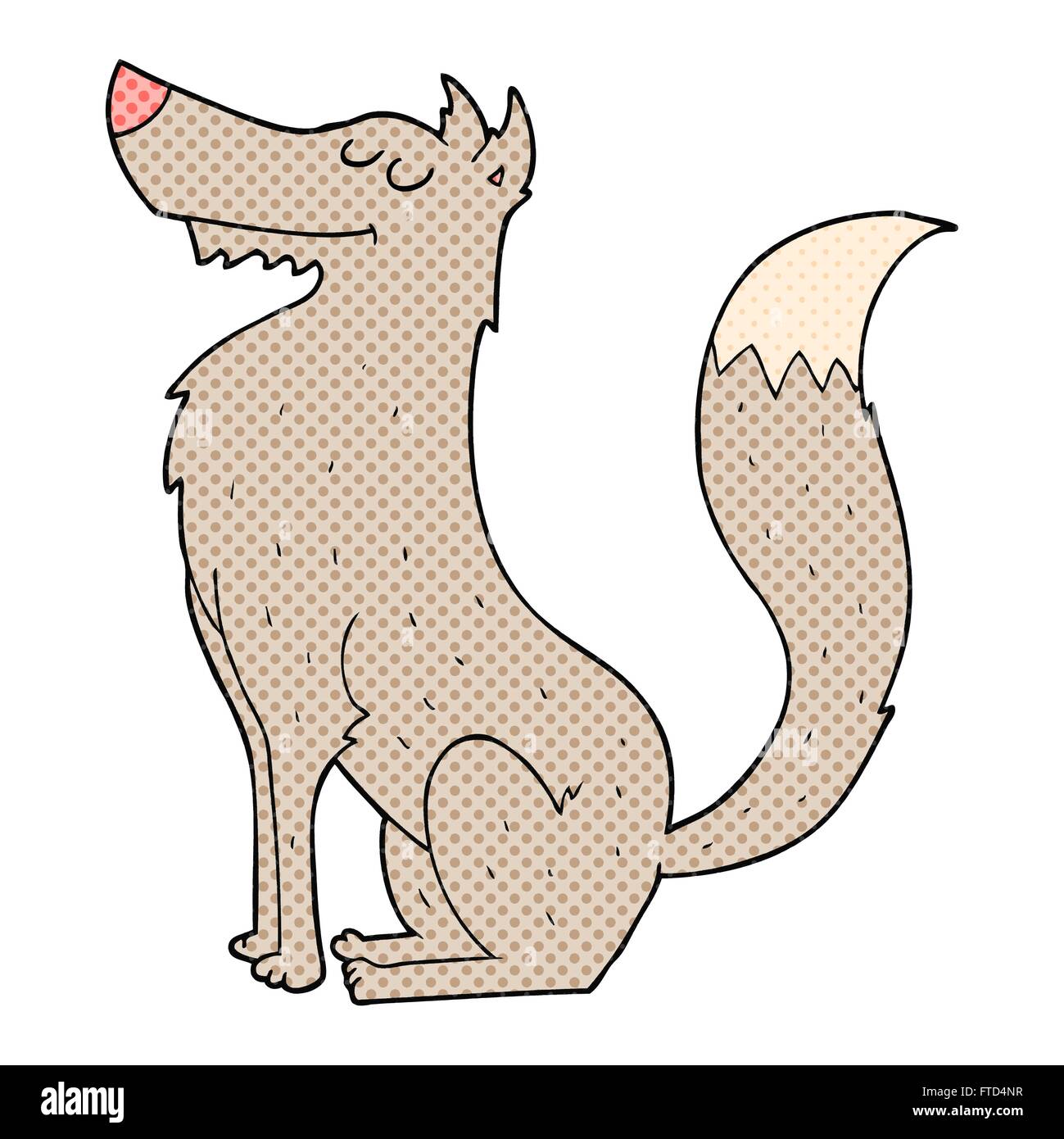 freehand drawn cartoon wolf Stock Vector Image & Art - Alamy