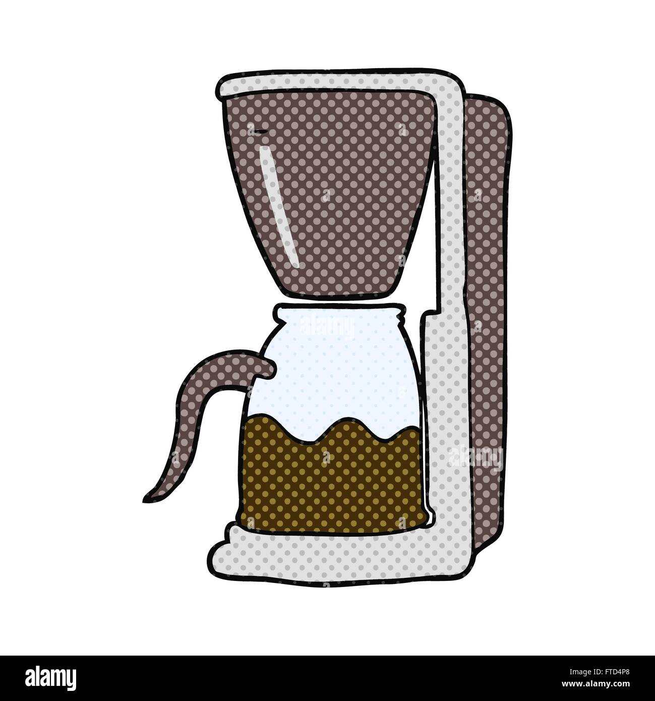 freehand drawn cartoon coffee maker Stock Vector Image & Art - Alamy