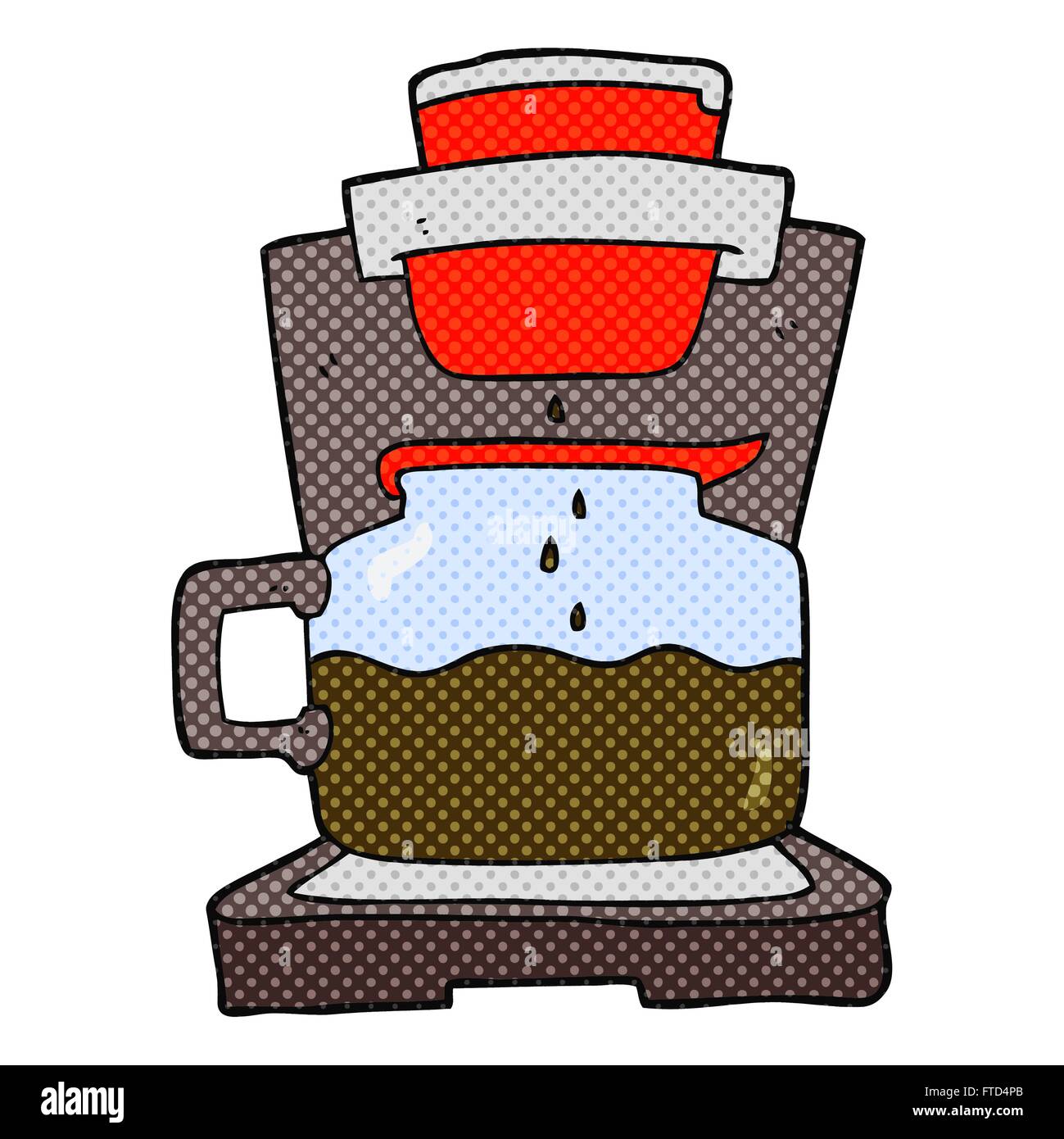 freehand drawn cartoon coffee maker Stock Vector Image & Art - Alamy