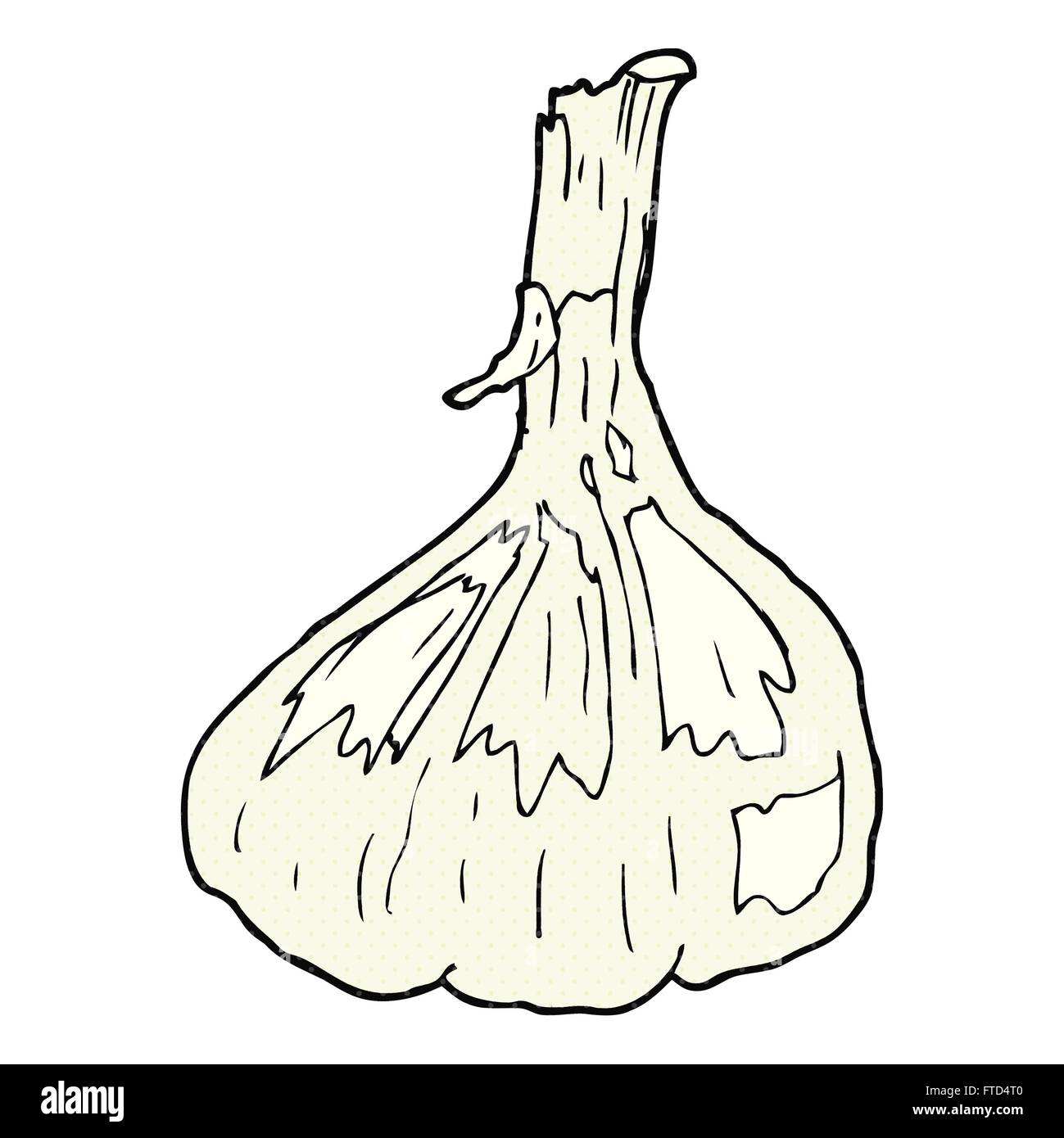 freehand drawn cartoon garlic Stock Vector Image & Art - Alamy
