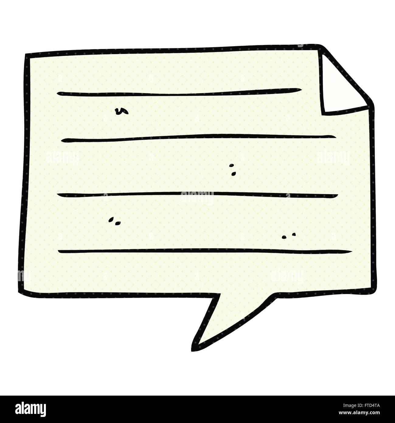 freehand drawn cartoon notes speech bubble Stock Vector Image & Art - Alamy