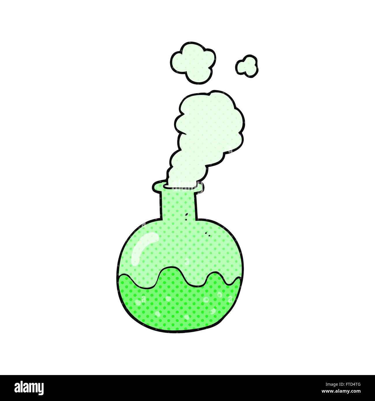 freehand drawn cartoon chemical reaction Stock Vector Image & Art - Alamy