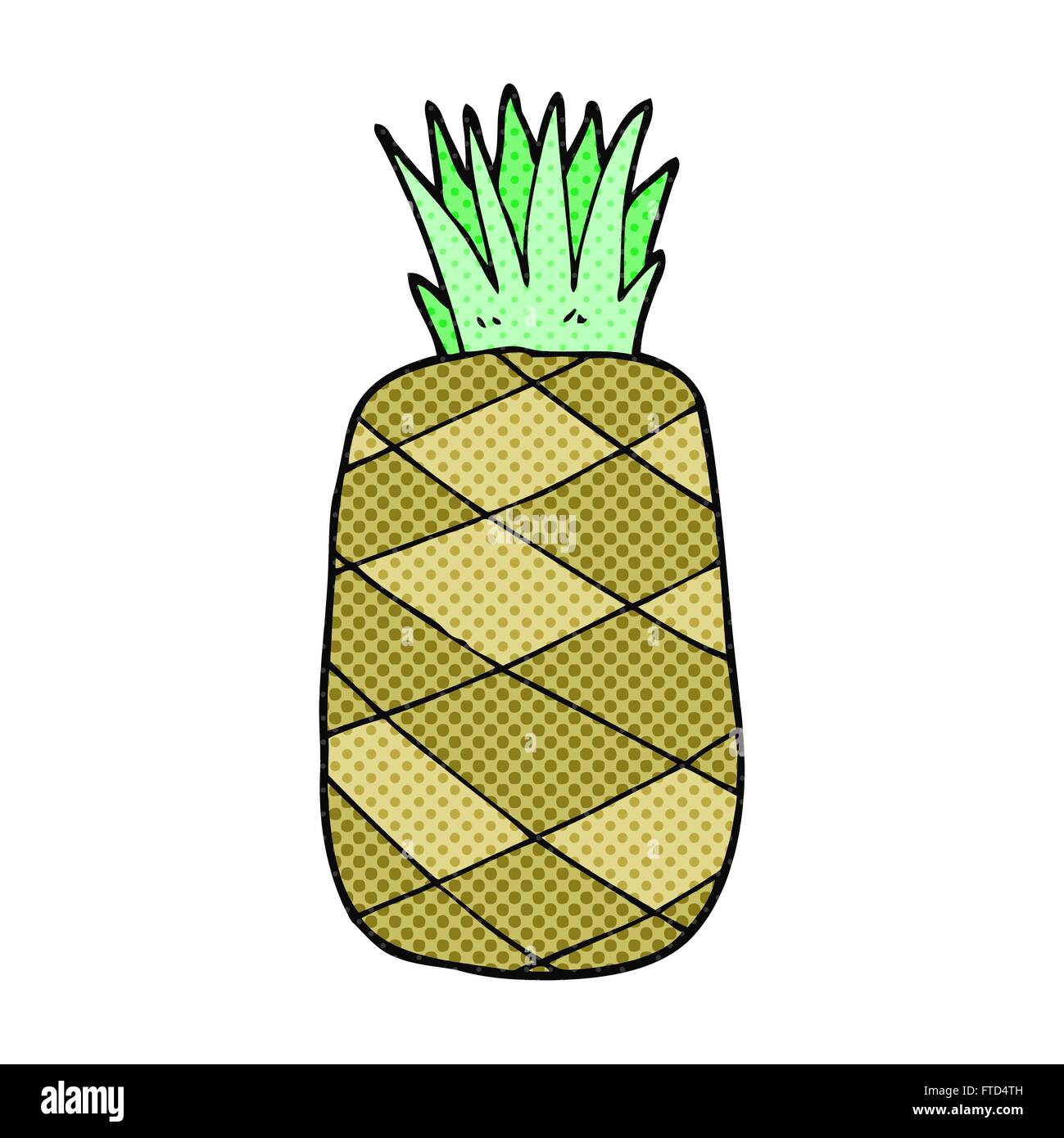 freehand drawn cartoon pineapple Stock Vector Image & Art - Alamy