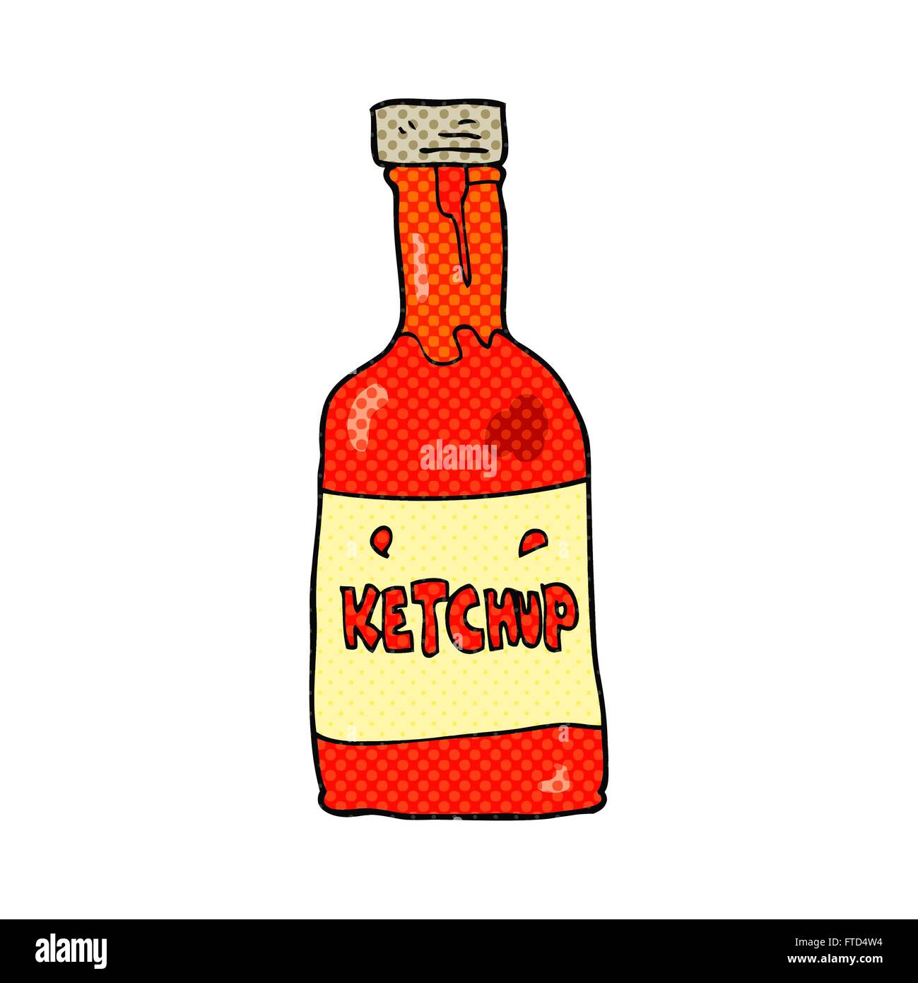 freehand drawn cartoon ketchup Stock Vector Image & Art - Alamy