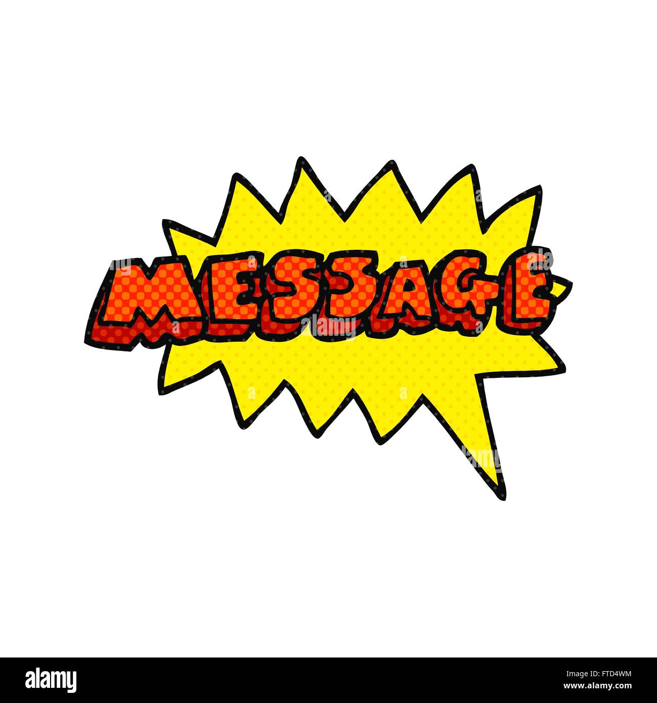 freehand drawn cartoon message text Stock Vector Image & Art - Alamy