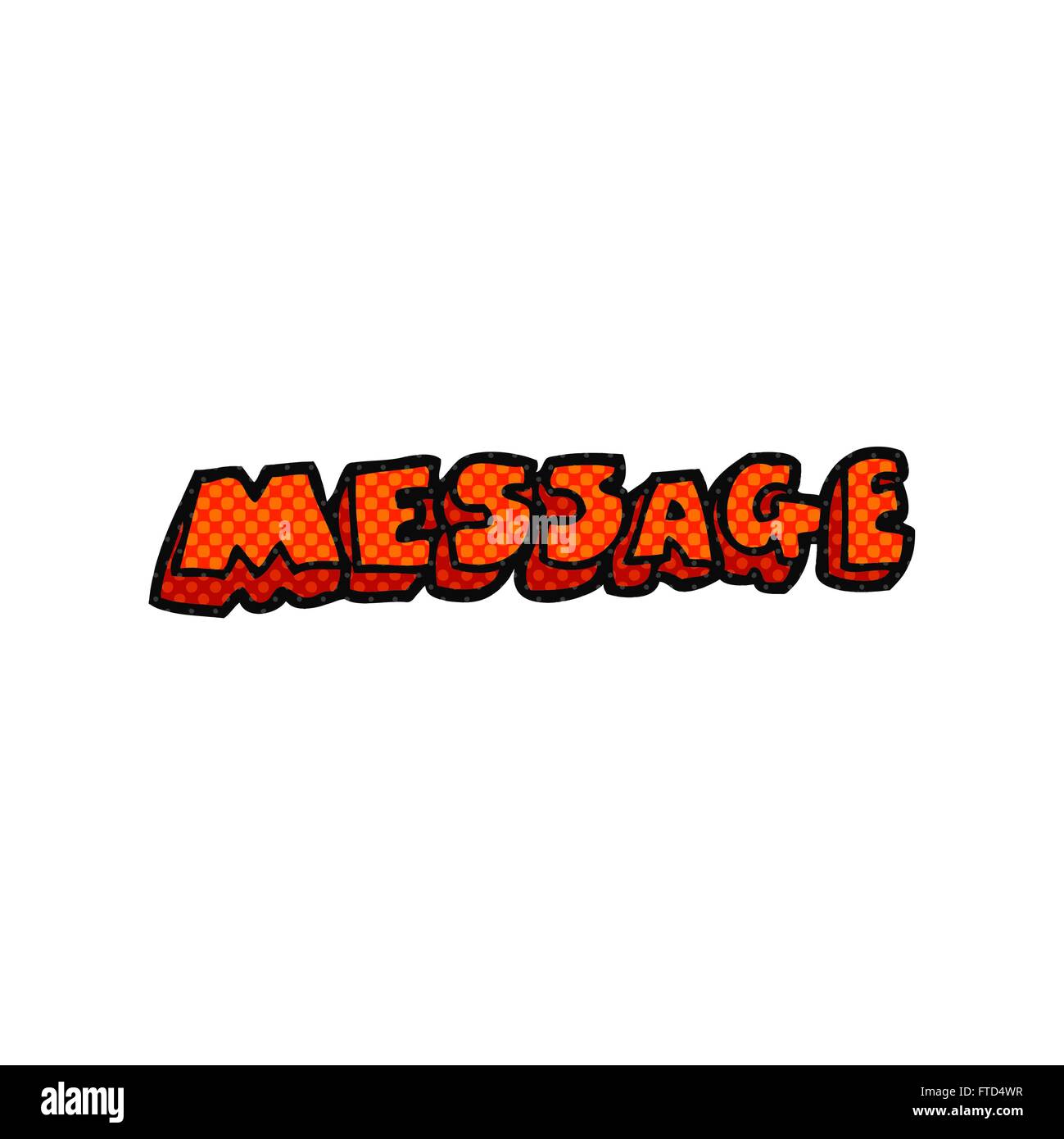freehand drawn cartoon message text Stock Vector Image & Art - Alamy