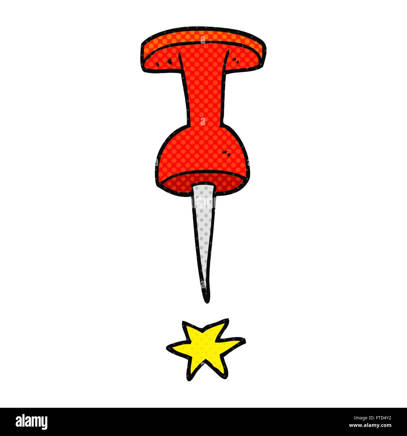 freehand drawn cartoon office tack Stock Vector Image & Art - Alamy